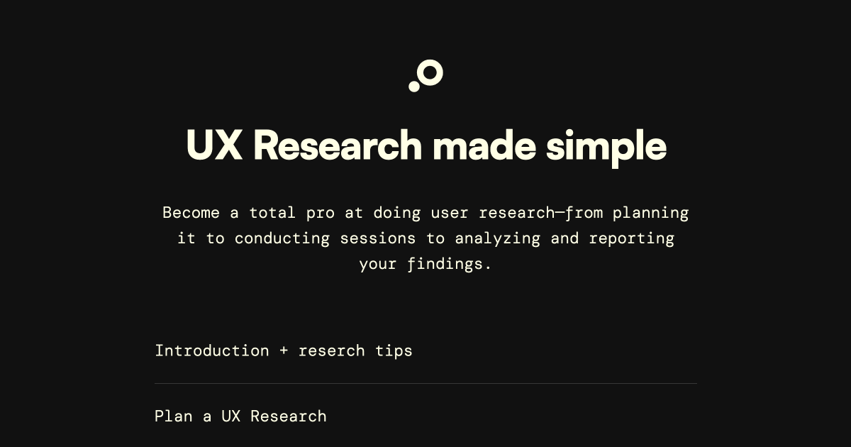 UX Research made simple